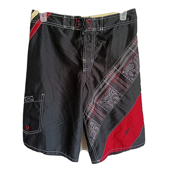 Speedo | Swim | Speedo Mens Swim Trunks Board Shorts Black Red Yellow ...